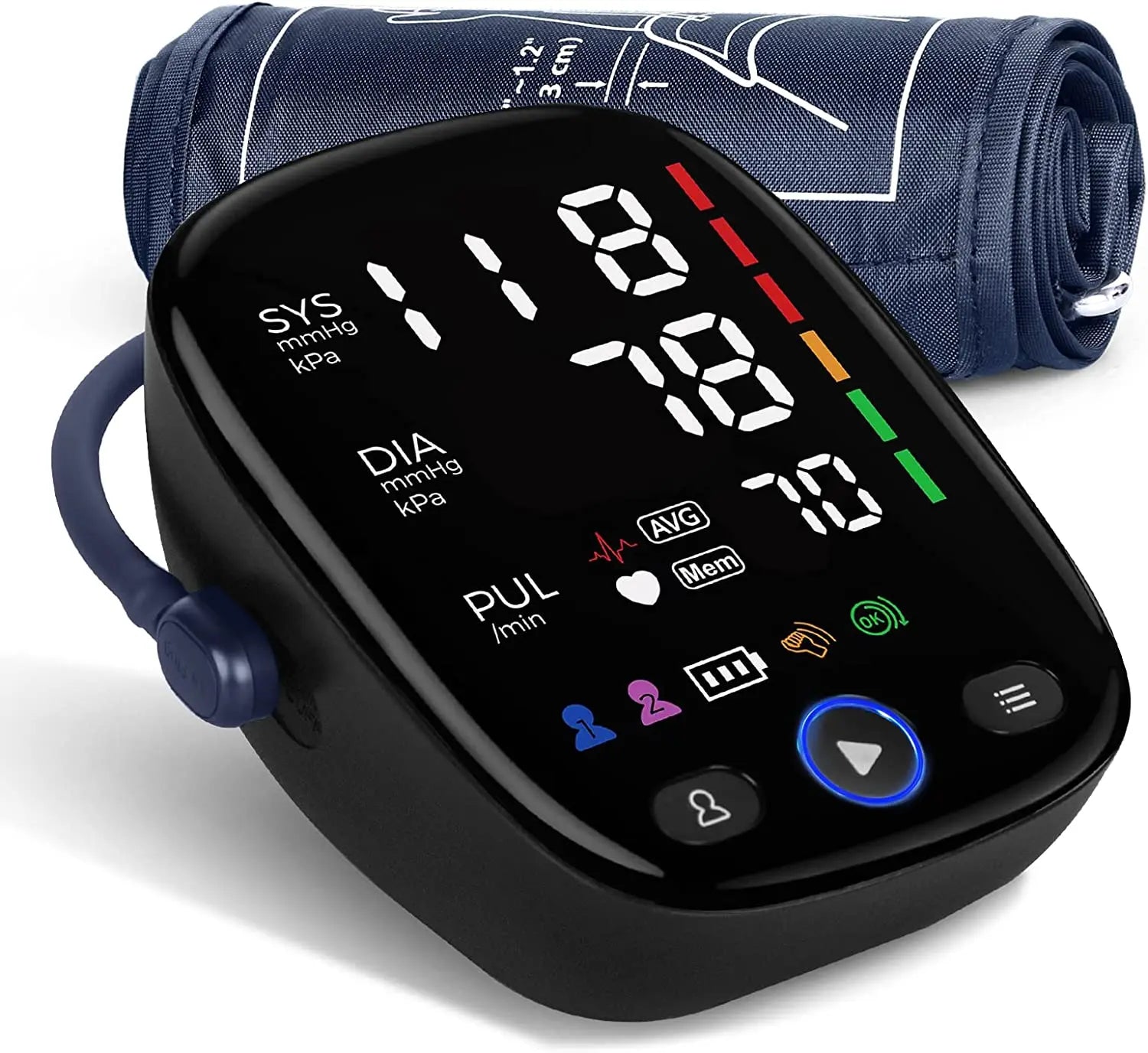 Automatic Blood Pressure Monitor – Upper Arm BP Cuff Machine with LED ...